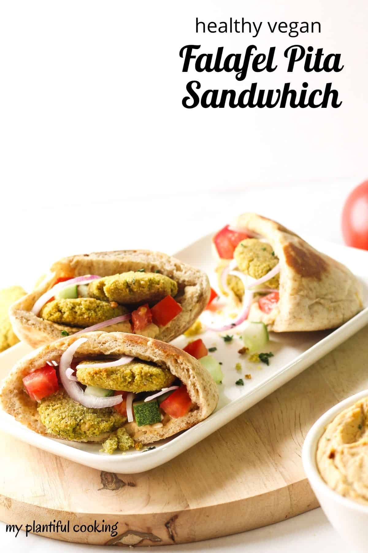 Falafel Hummus Pita Pocket Sandwiches – My Plantiful Cooking