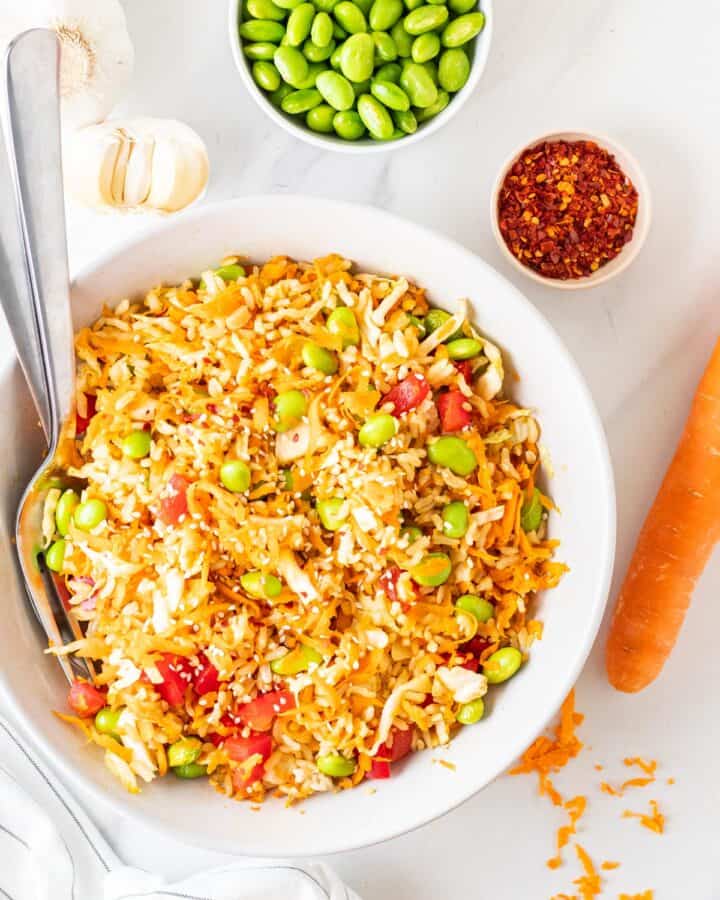 Vegan Asian Brown Rice Salad – My Plantiful Cooking