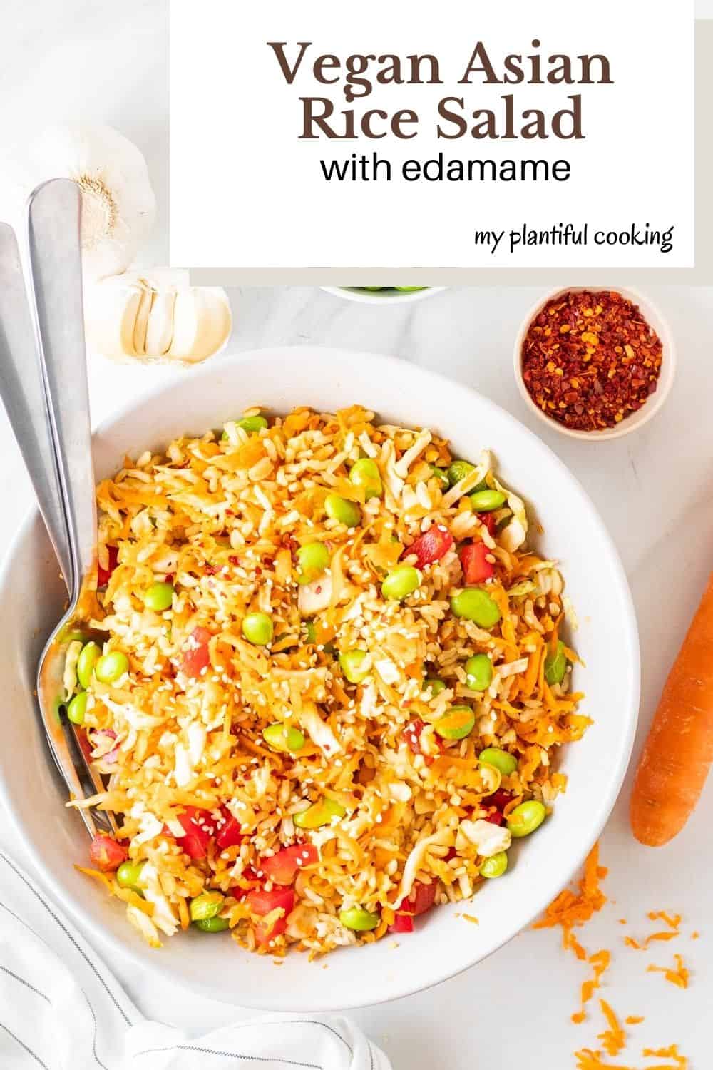 Vegan Asian Brown Rice Salad – My Plantiful Cooking