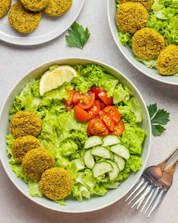 Healthy Spicy Vegan Baked Falafel (using dried chickpeas) – My ...
