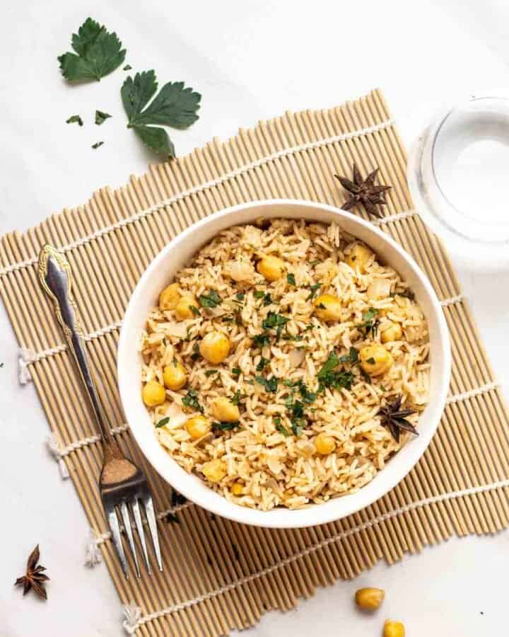 Basmati Chana Pulao (Chickpea Rice) – My Plantiful Cooking