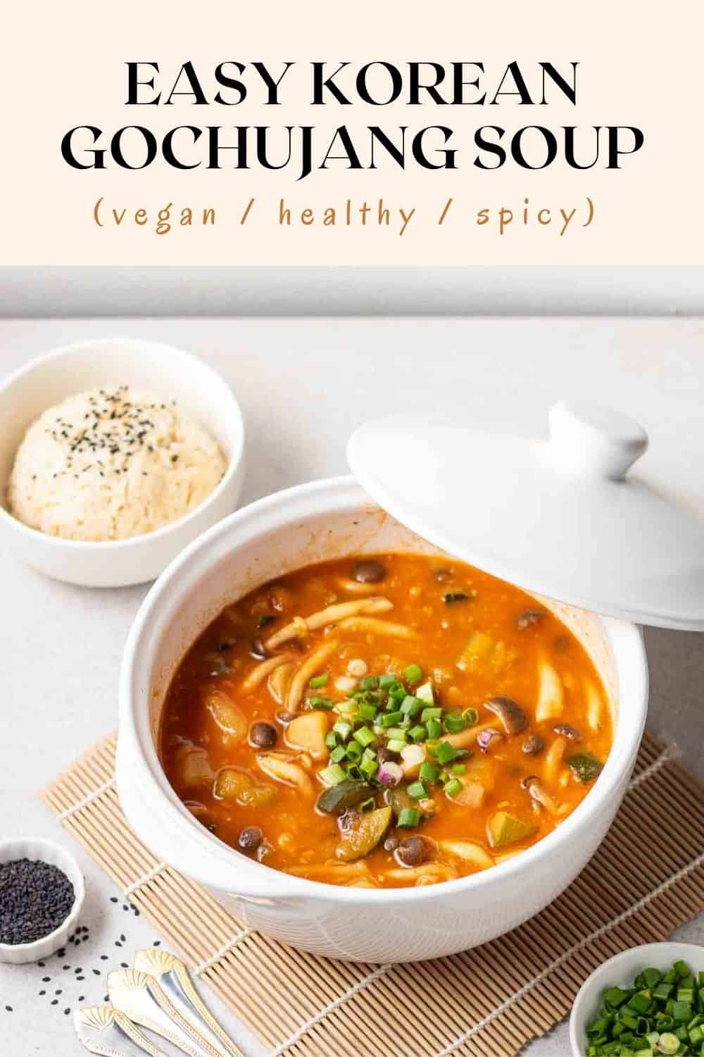 Korean Gochujang Soup (Gochujang Jjigae) – My Plantiful Cooking