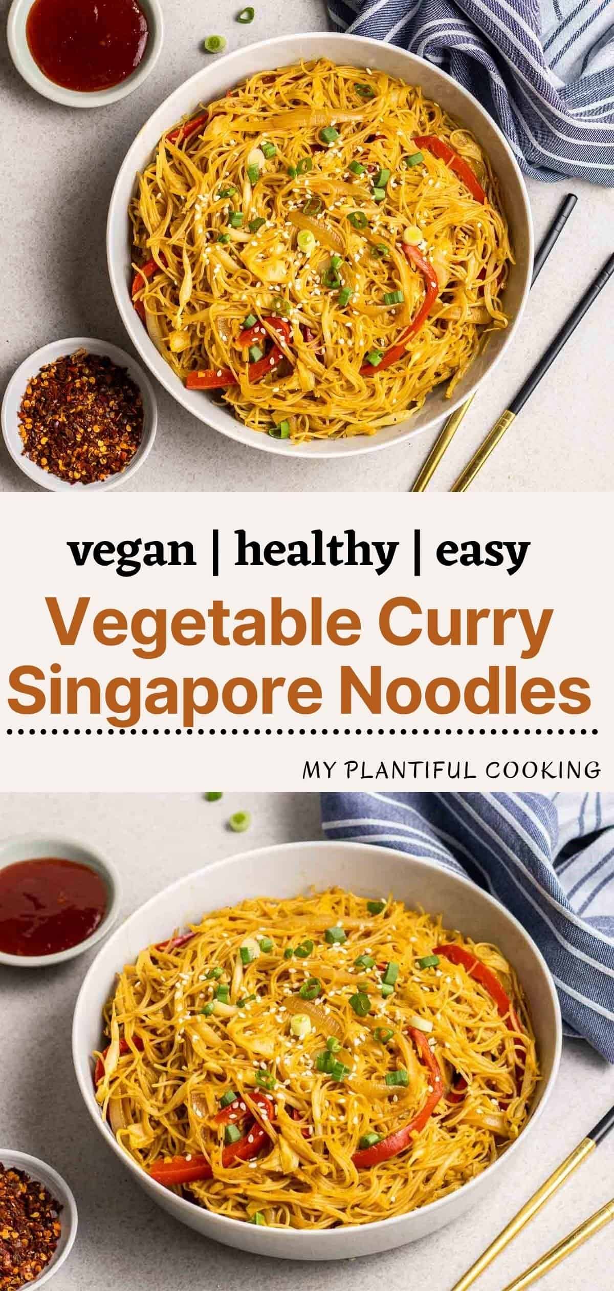 Vegetable Chow Mei Fun (Singapore-inspired) – My Plantiful Cooking
