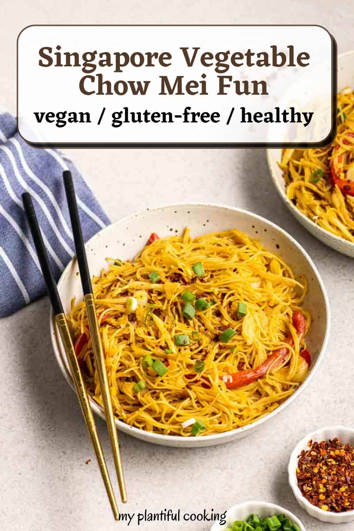 Vegetable Chow Mei Fun (Singapore-inspired) – My Plantiful Cooking