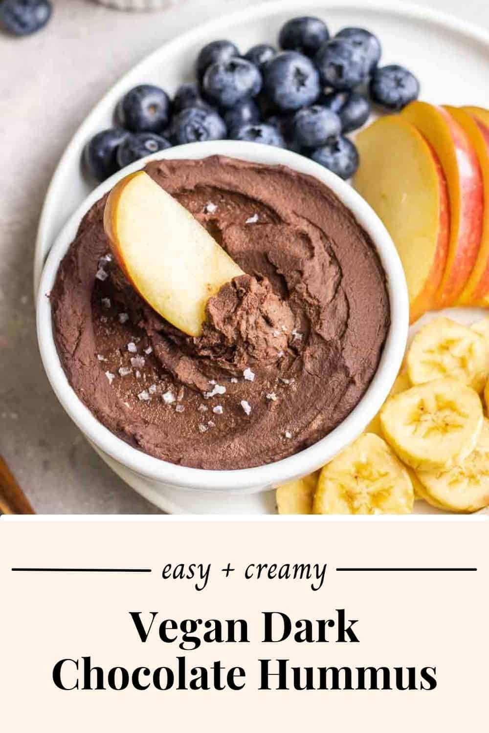 Creamy Dark Chocolate Hummus – My Plantiful Cooking