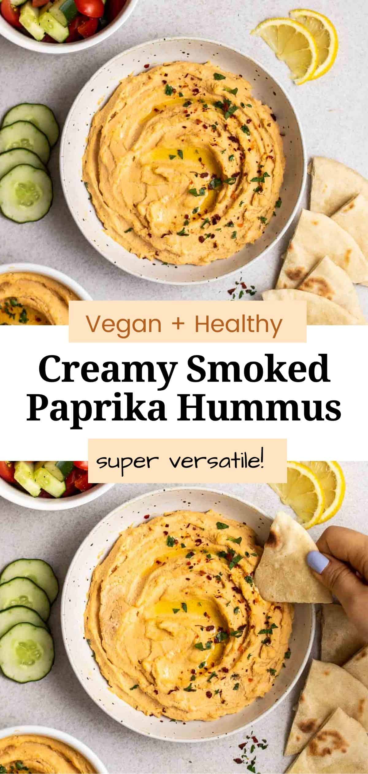 Smoked Paprika Hummus (Vegan) – My Plantiful Cooking