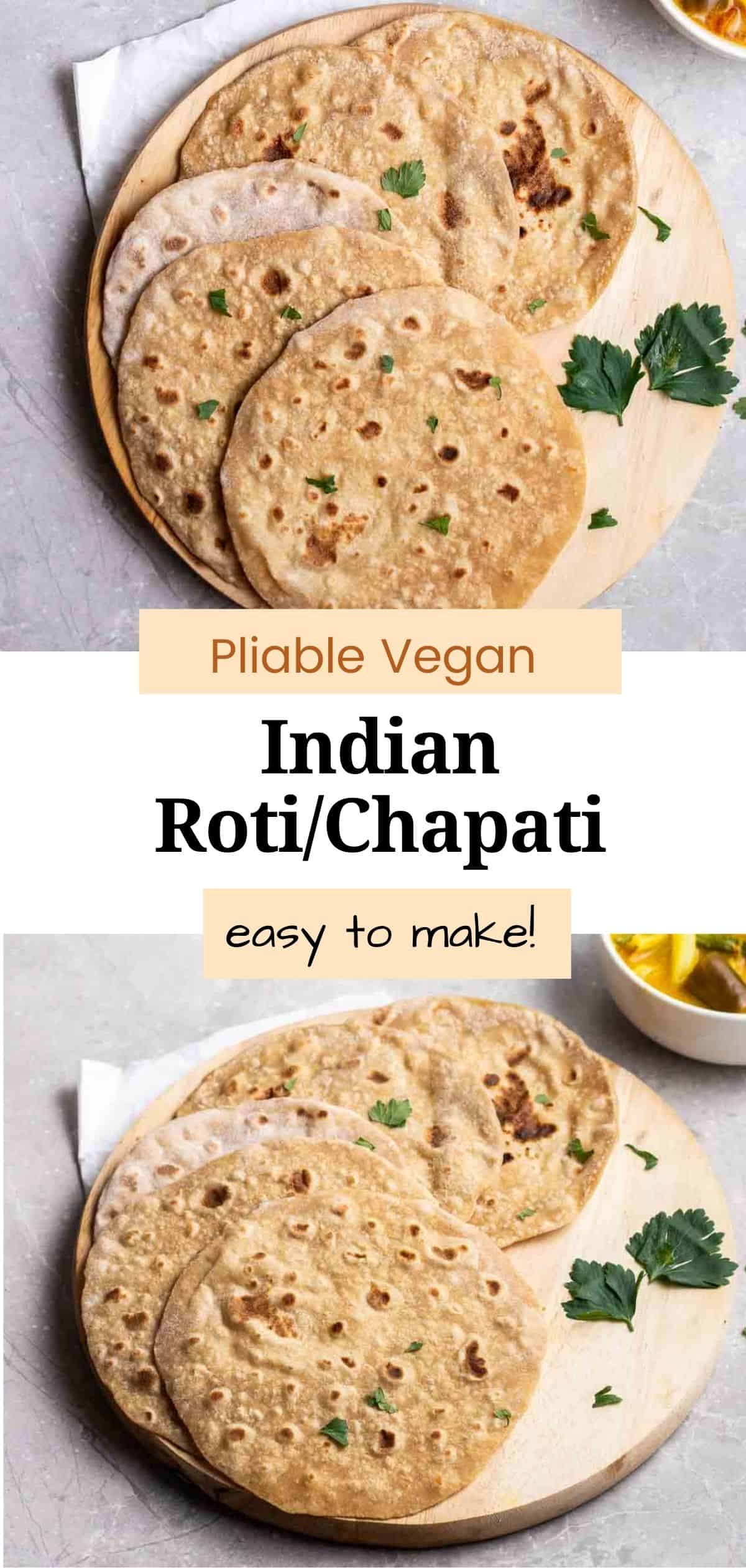 Soft Vegan Roti (Chapati) – My Plantiful Cooking