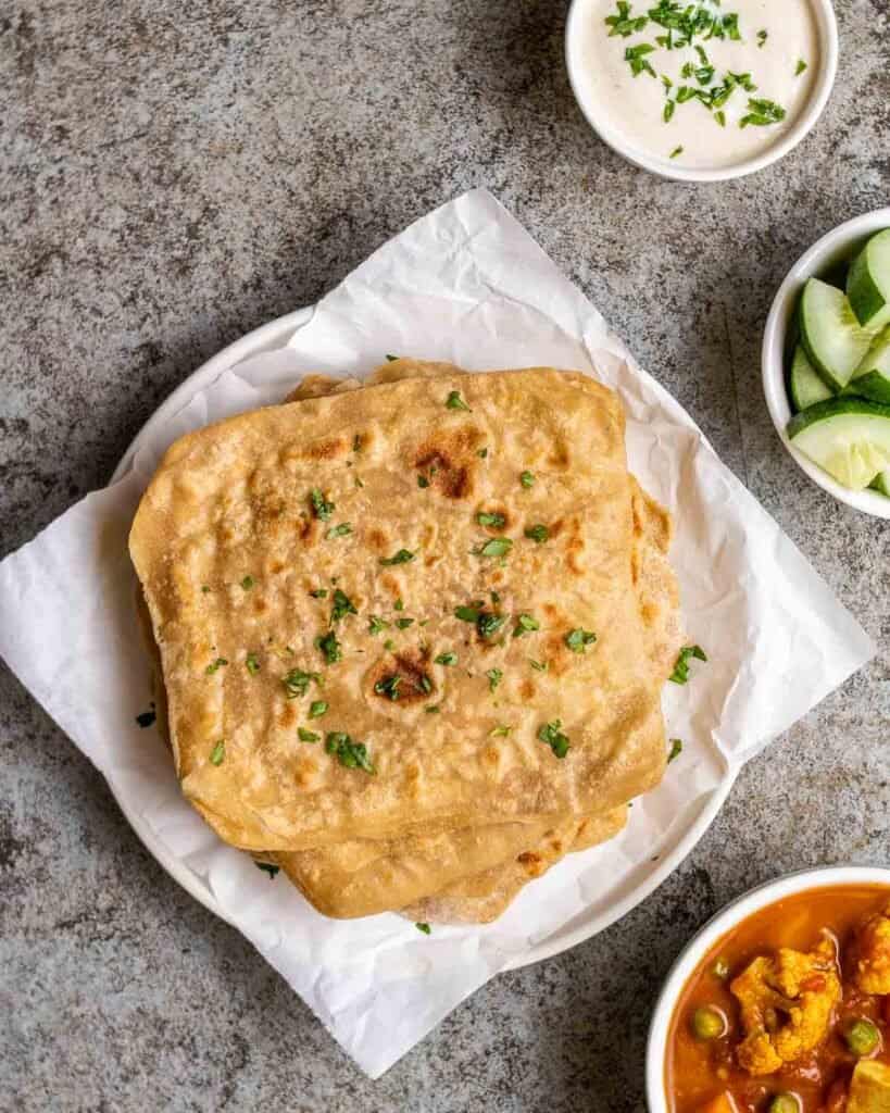 Easy Vegan Plain Parathas – My Plantiful Cooking