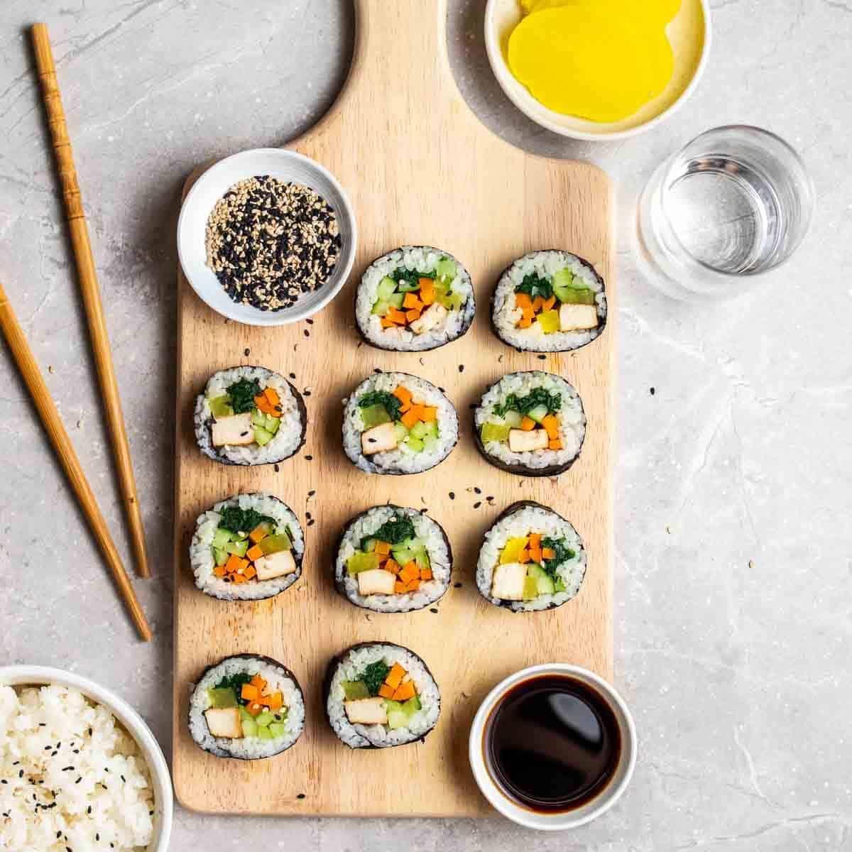Vegan Tofu Kimbap My Plantiful Cooking Vegan Tofu Kimbap My Plantiful Cooking