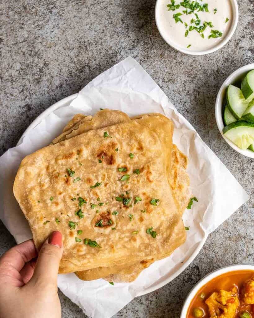 Easy Vegan Plain Parathas – My Plantiful Cooking