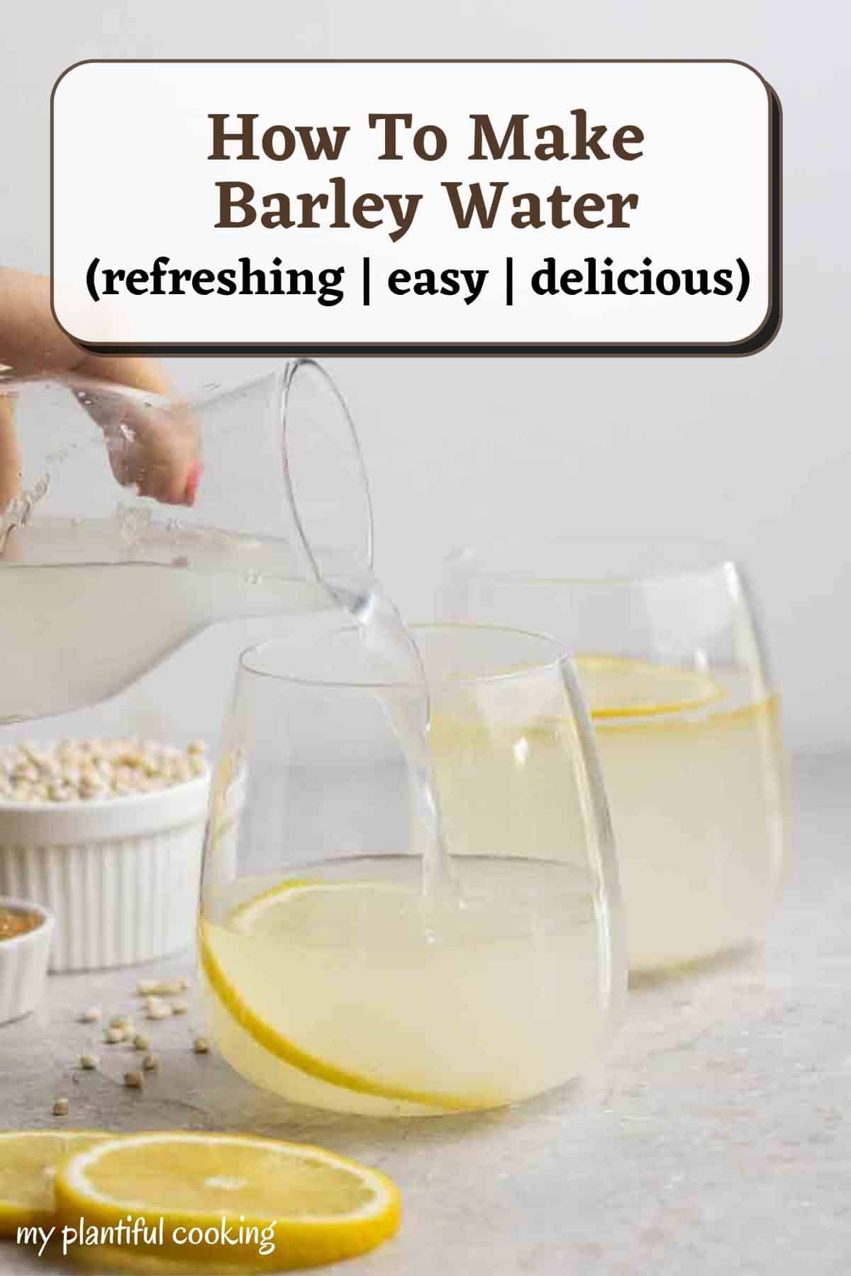 Lemon Barley Water – My Plantiful Cooking