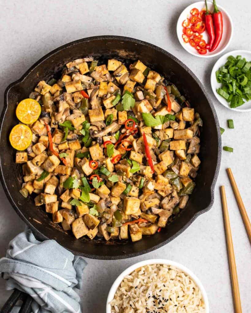 Tofu Sisig (Sizzling tofu) – My Plantiful Cooking