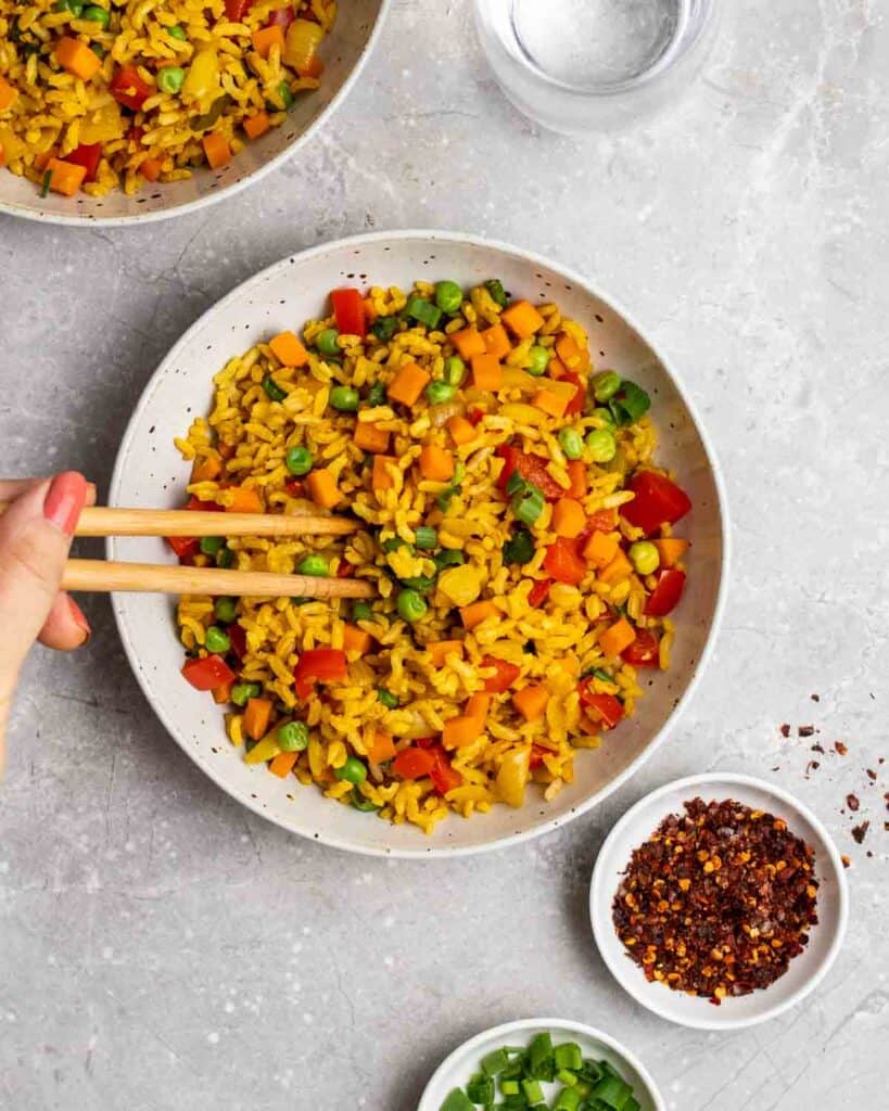 Flavorful Indian Fried Rice – My Plantiful Cooking