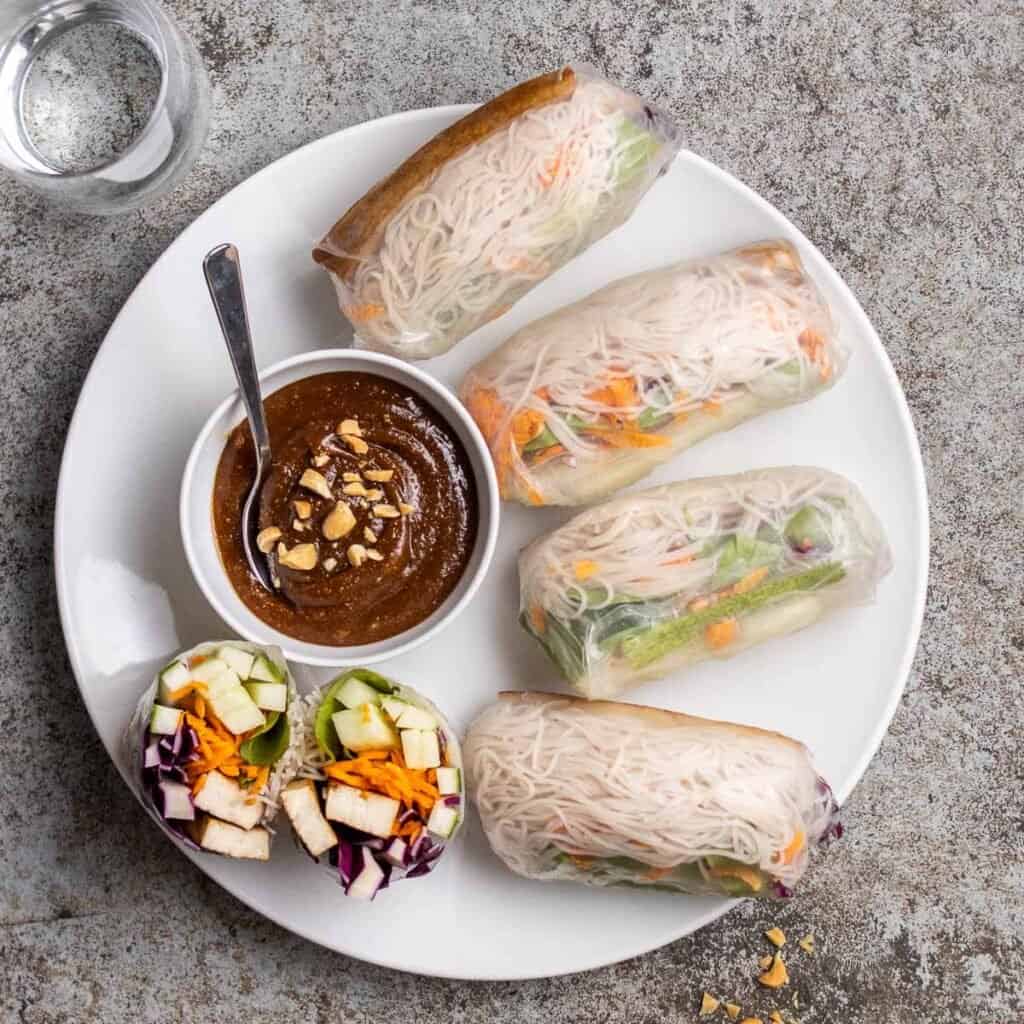 Thai Fresh Spring Rolls – My Plantiful Cooking