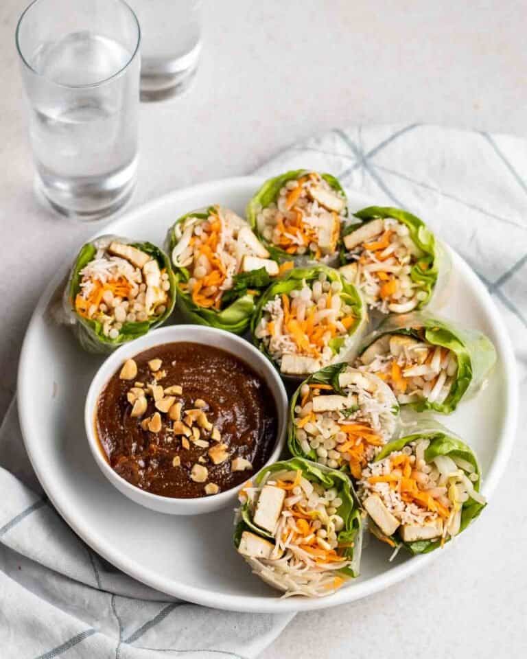 Vegan Tofu Rice Paper Rolls – My Plantiful Cooking