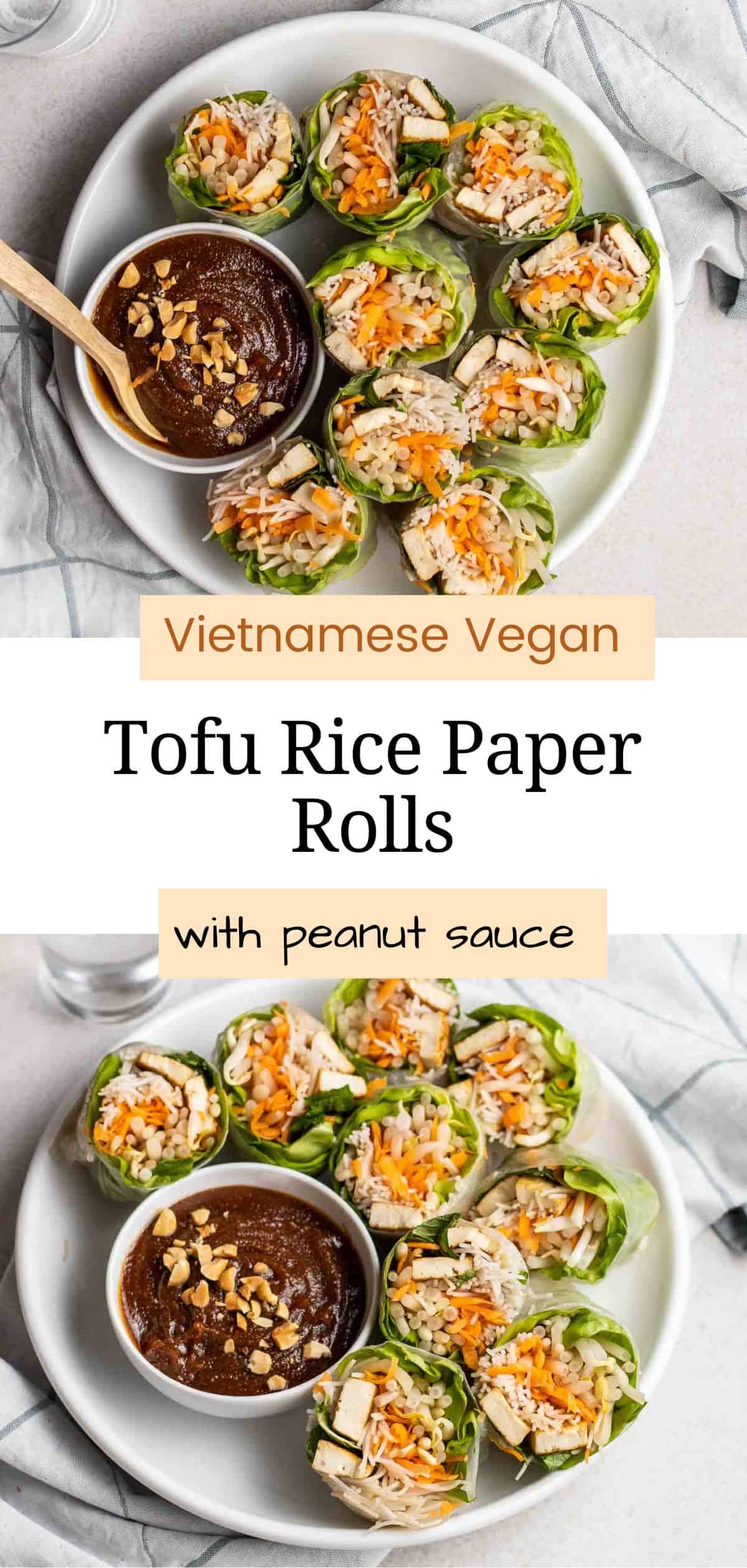 Vegan Tofu Rice Paper Rolls – My Plantiful Cooking