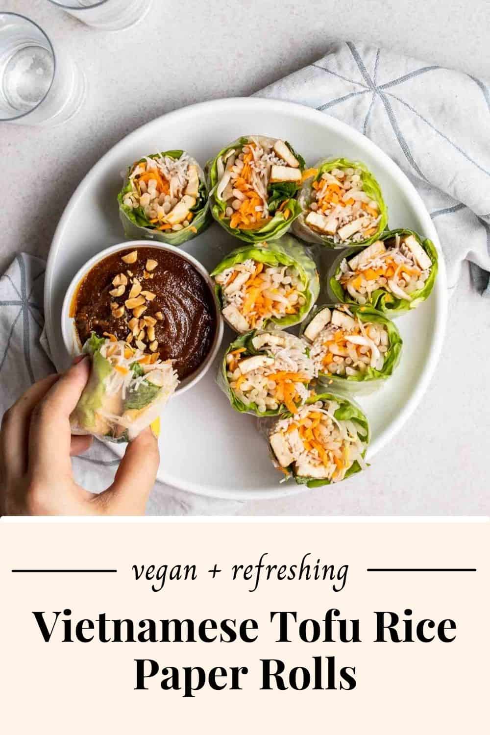 Vegan Tofu Rice Paper Rolls – My Plantiful Cooking