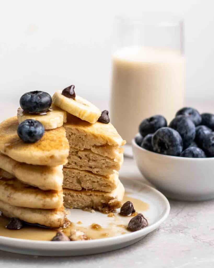 Fluffy Soy Milk Pancakes – My Plantiful Cooking