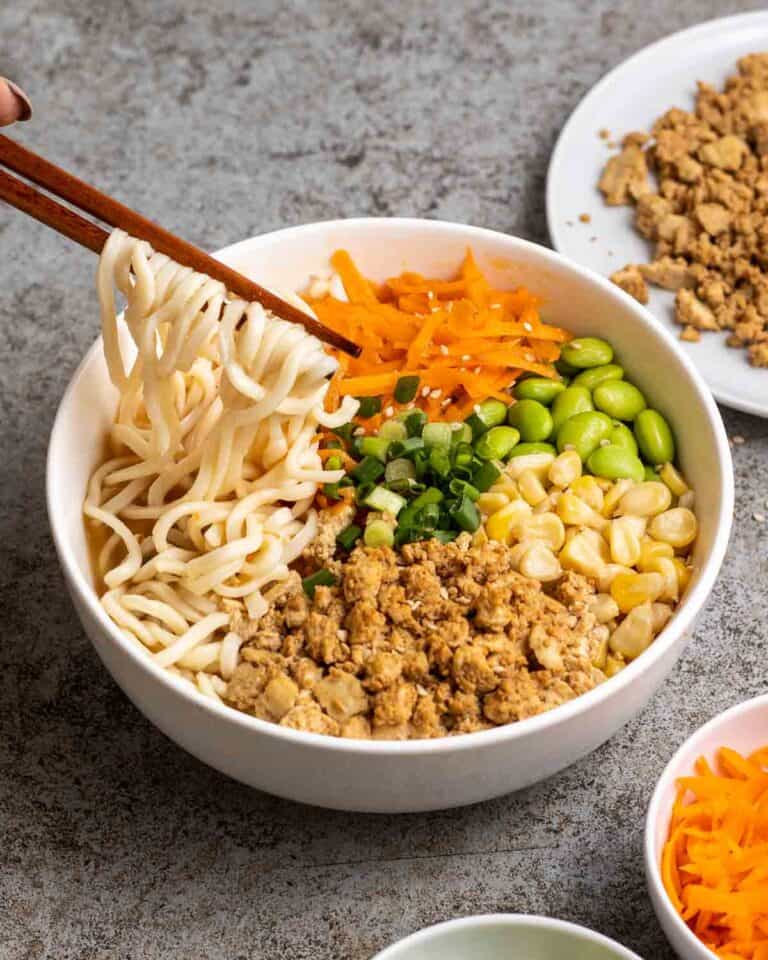 Simple Vegan Miso Ramen (with minced tofu) – My Plantiful Cooking