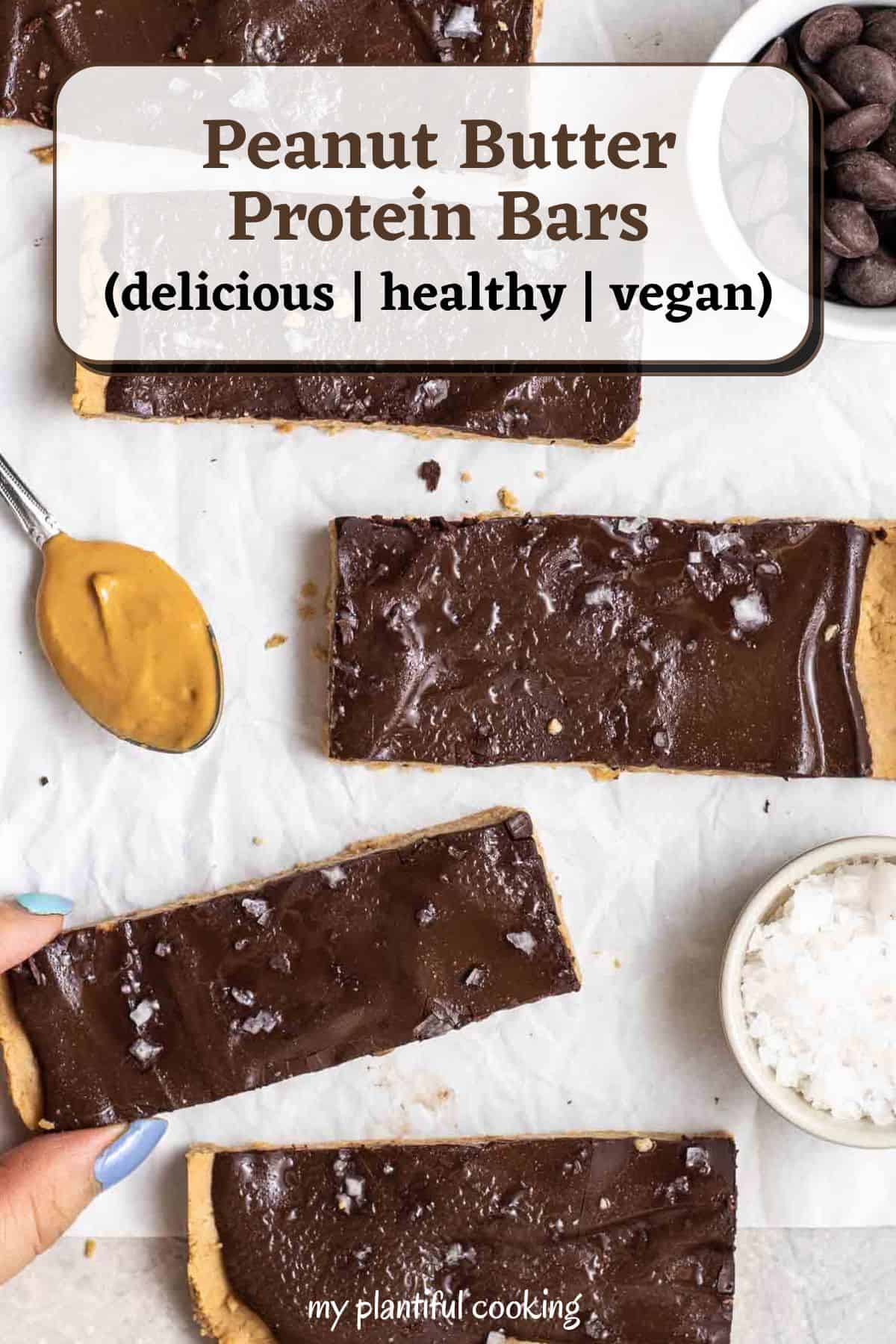 Chocolate Peanut Butter Protein Bars – My Plantiful Cooking