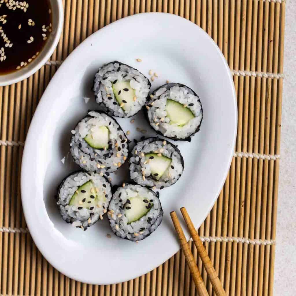 Kappa Maki (cucumber sushi rolls) – My Plantiful Cooking