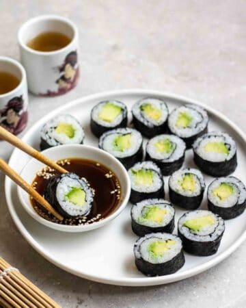 Avocado Maki Rolls (avocado sushi) – My Plantiful Cooking