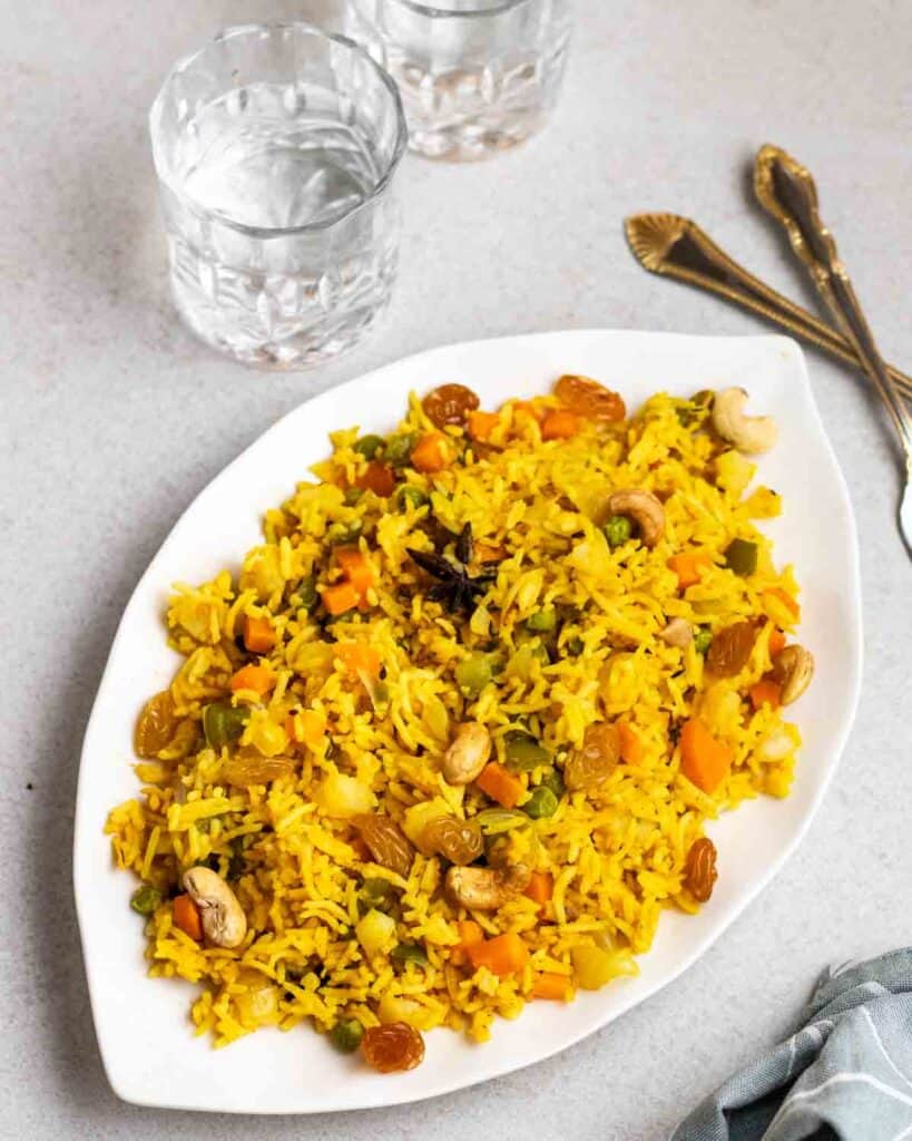 Rice Cooker Vegetable Biryani – My Plantiful Cooking