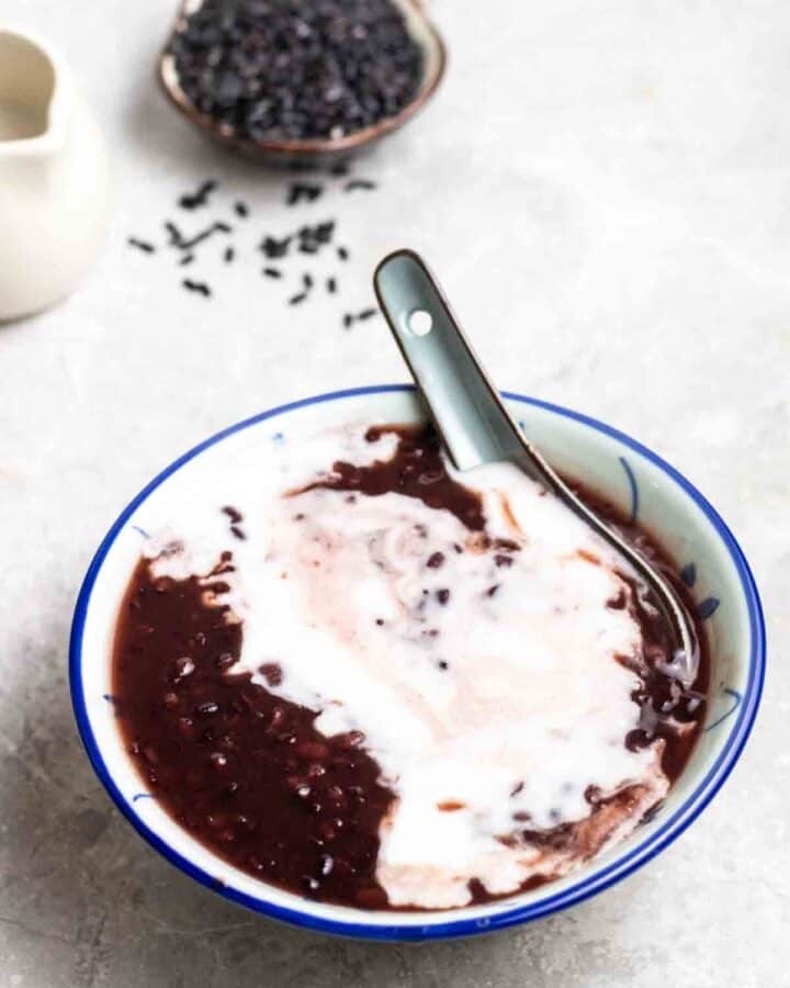 Creamy Black Glutinous Rice Dessert – My Plantiful Cooking