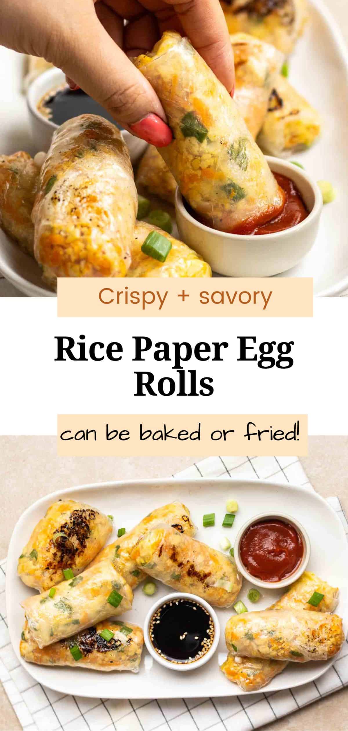 Rice Paper Egg Rolls – My Plantiful Cooking