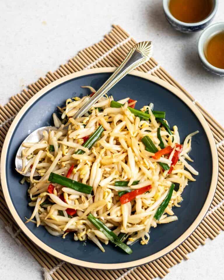 Chinese Bean Sprouts Stir Fry My Plantiful Cooking