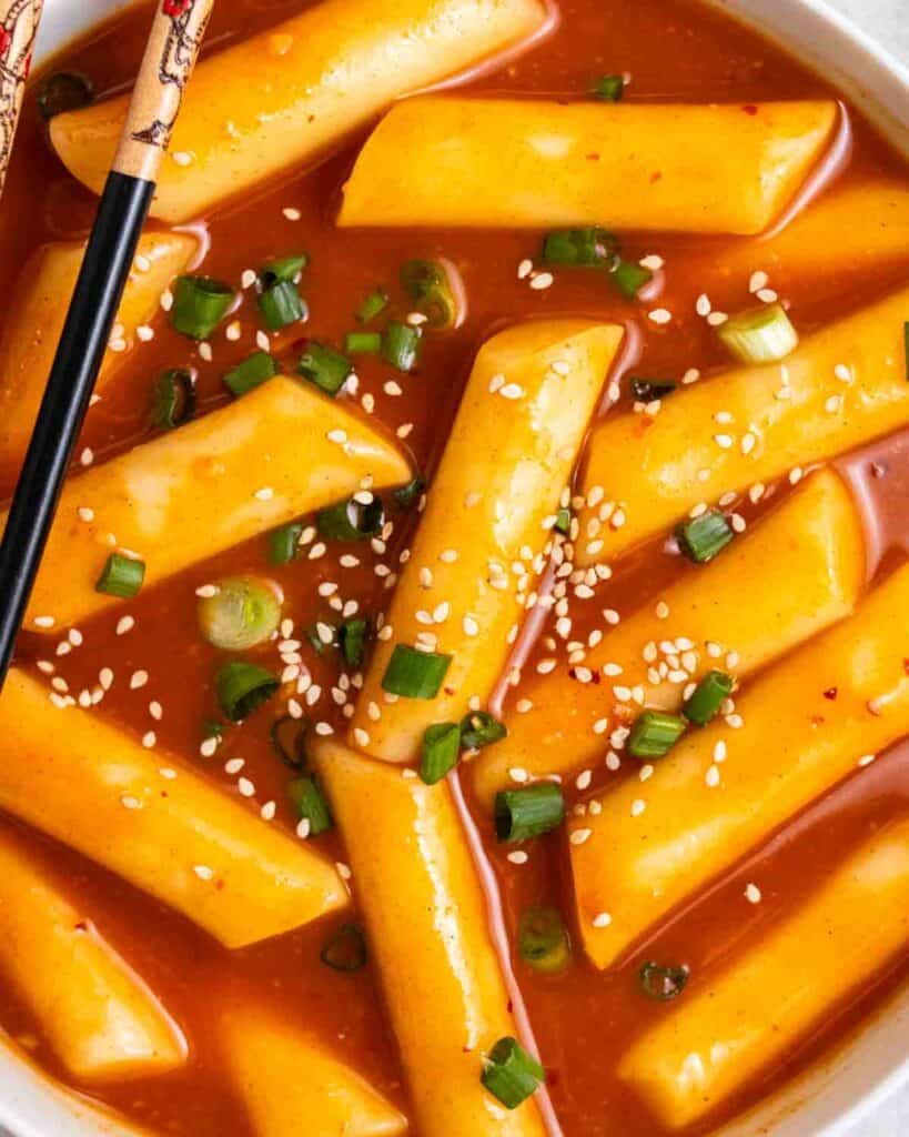 Vegan Tteokbokki (spicy rice cakes) – My Plantiful Cooking