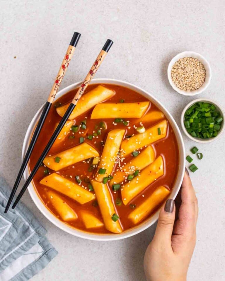 Vegan Tteokbokki (spicy rice cakes) – My Plantiful Cooking