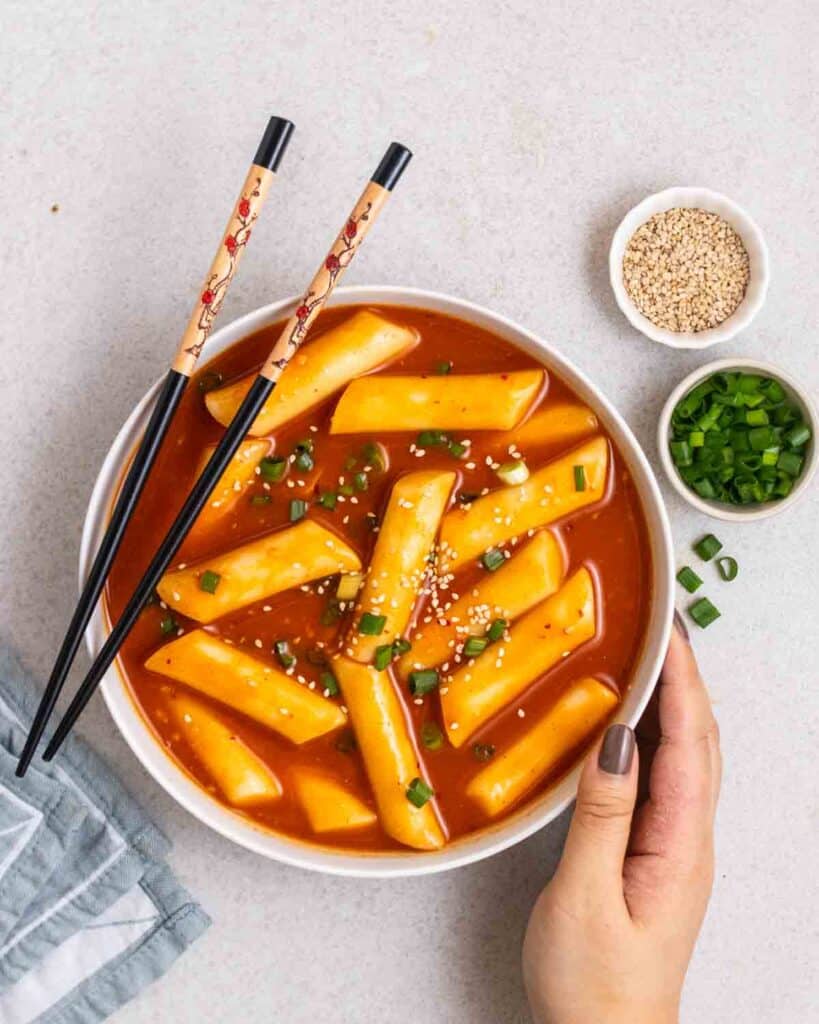 Vegan Tteokbokki (spicy rice cakes) – My Plantiful Cooking