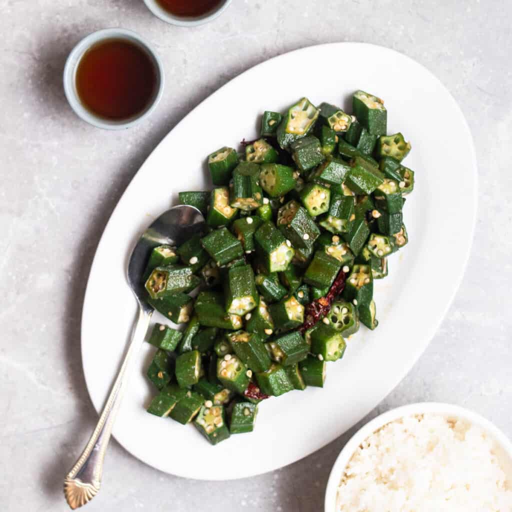 Chinese Okra Stir-fry – My Plantiful Cooking