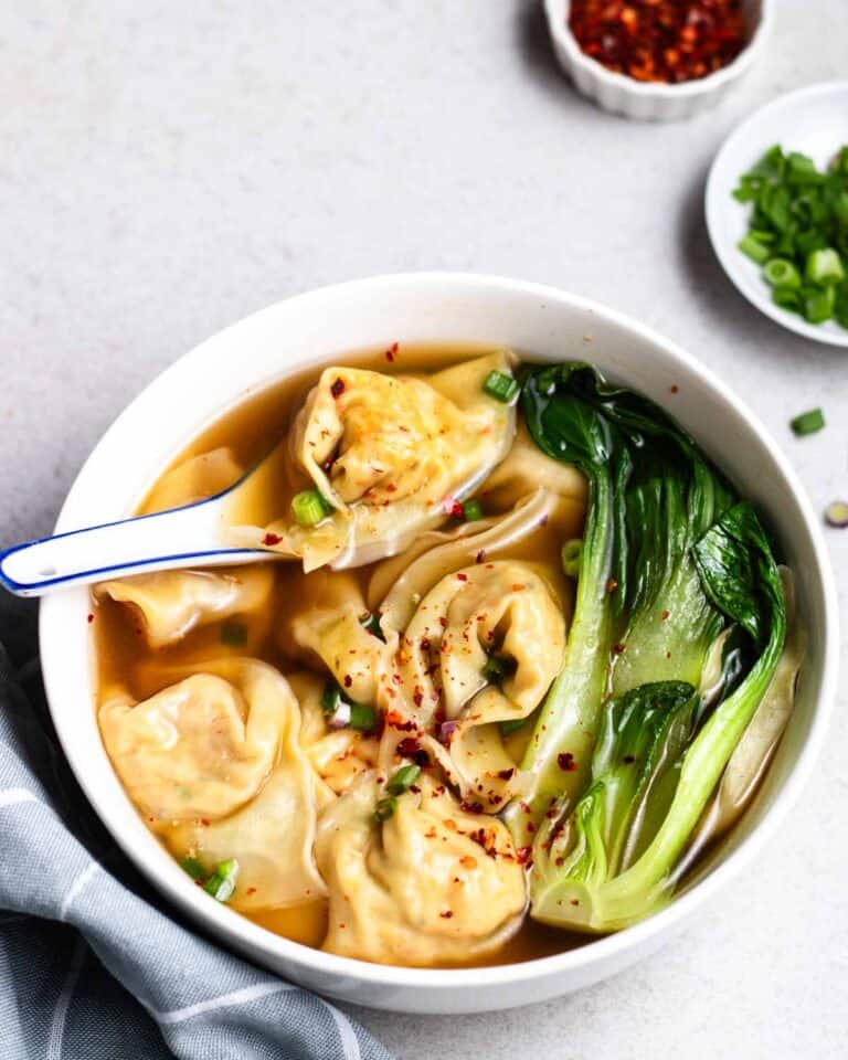 Vegan Wontons (soup or fried) – My Plantiful Cooking