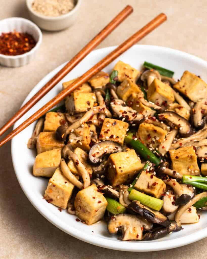 Flavorful Mushroom Tofu Stir-fry – My Plantiful Cooking