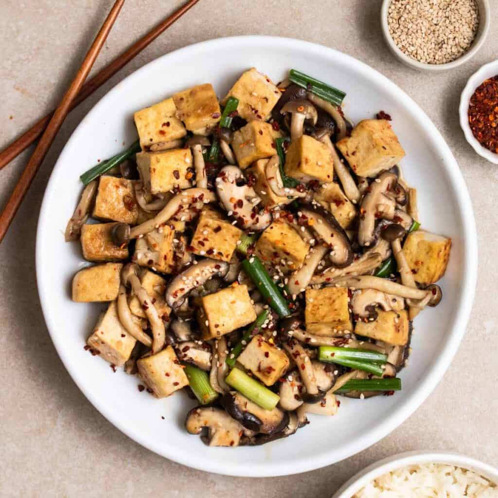Flavorful Mushroom Tofu Stir-fry – My Plantiful Cooking