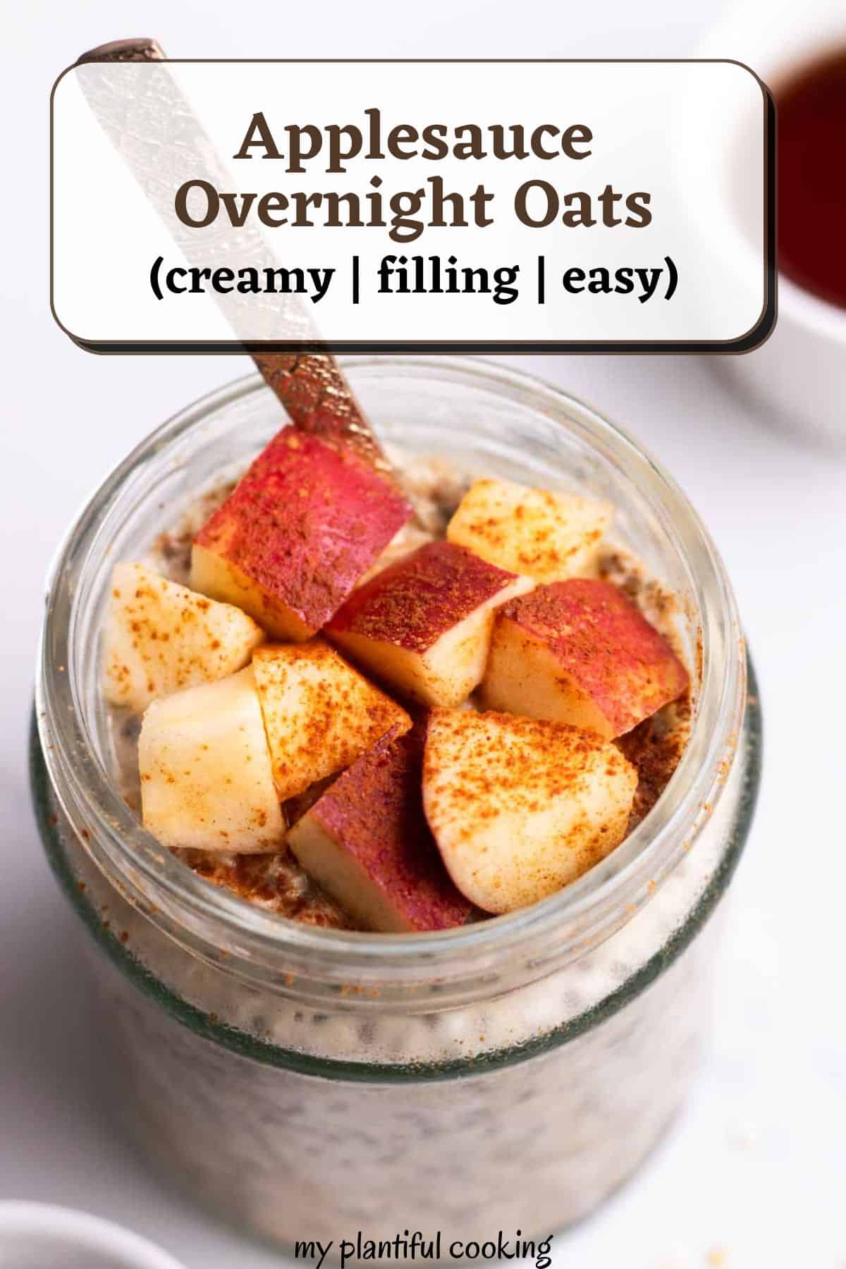 Creamy Applesauce Overnight Oats – My Plantiful Cooking