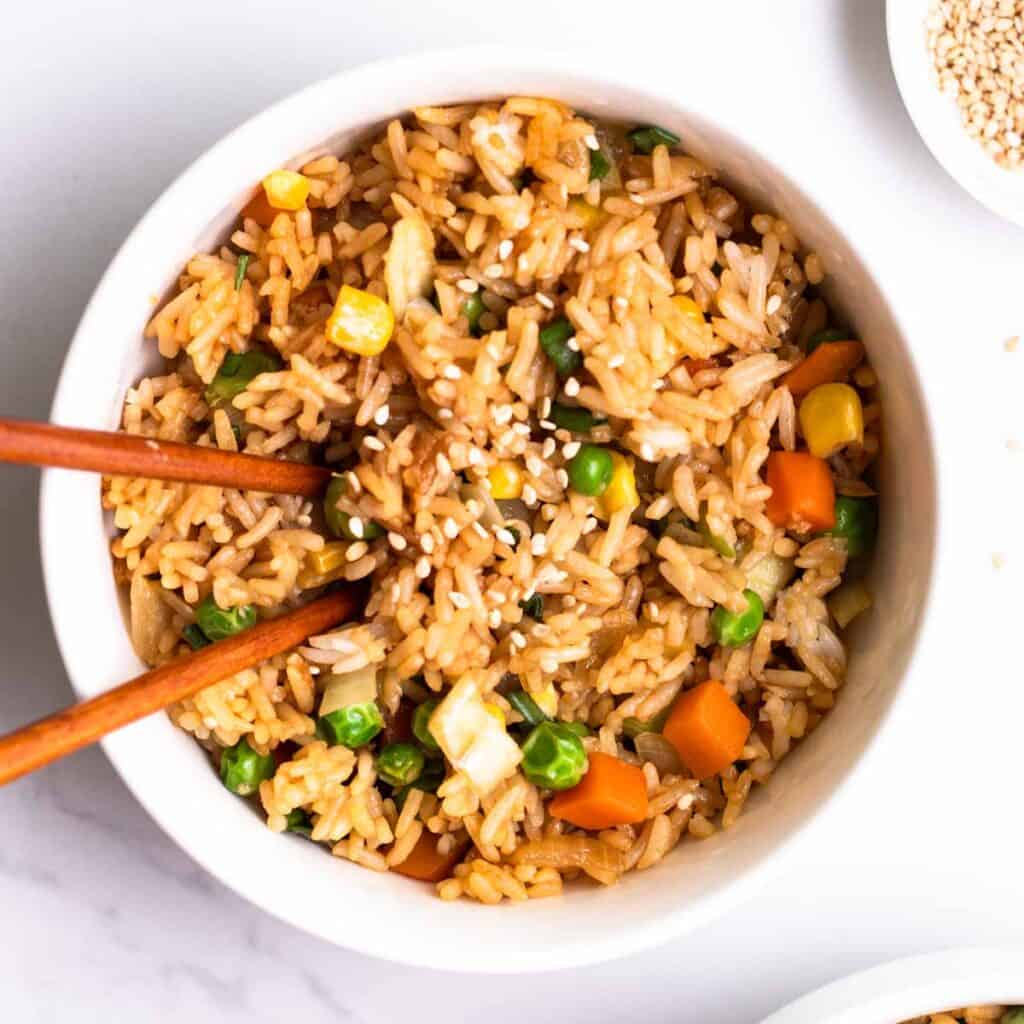 Frozen Vegetable Fried Rice – My Plantiful Cooking
