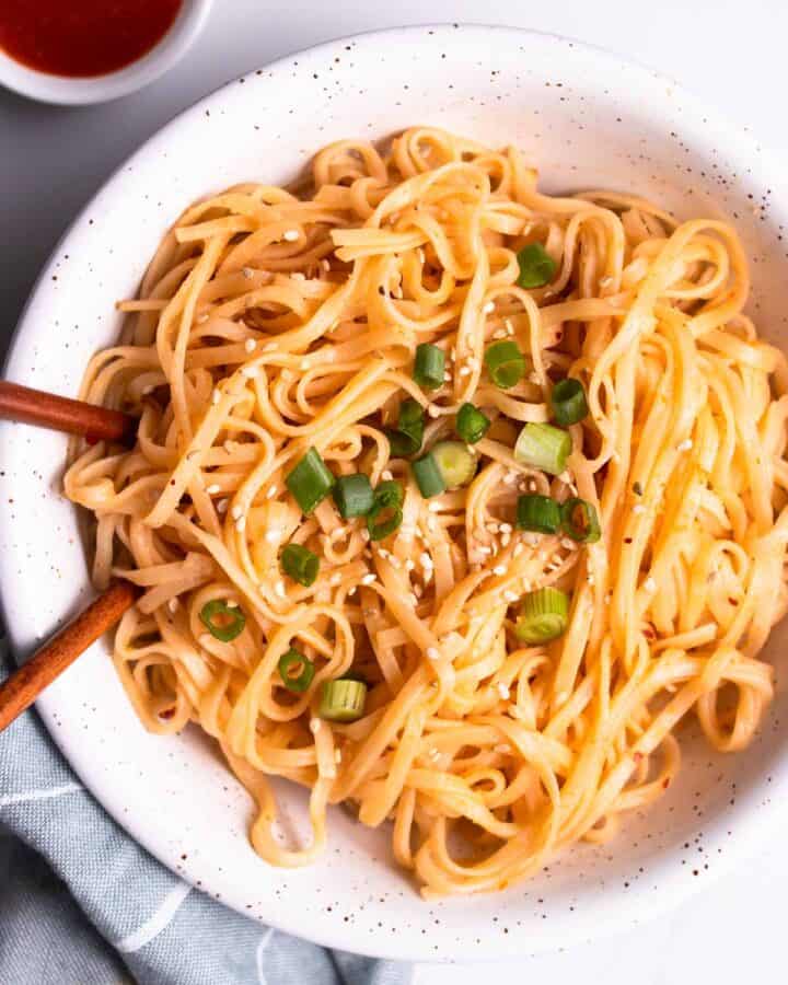 Easy 10-minute Peanut Sauce Rice Noodles – My Plantiful Cooking