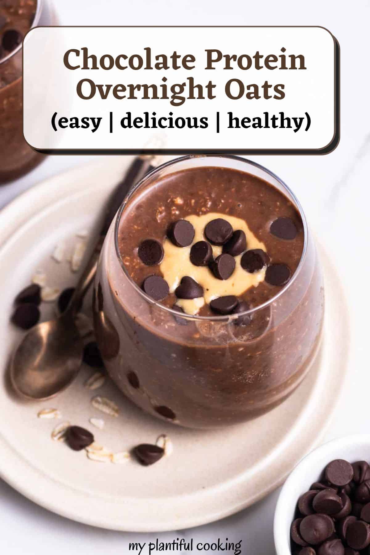 Chocolate Protein Overnight Oats – My Plantiful Cooking