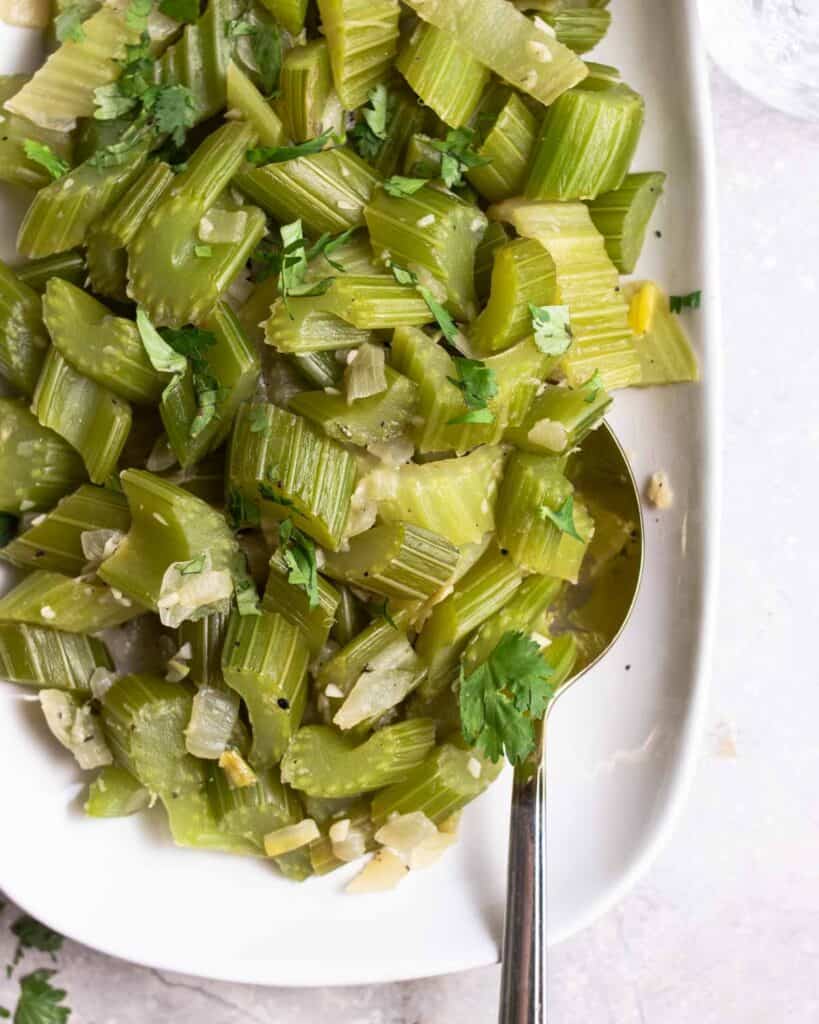 Easy Braised Celery – My Plantiful Cooking